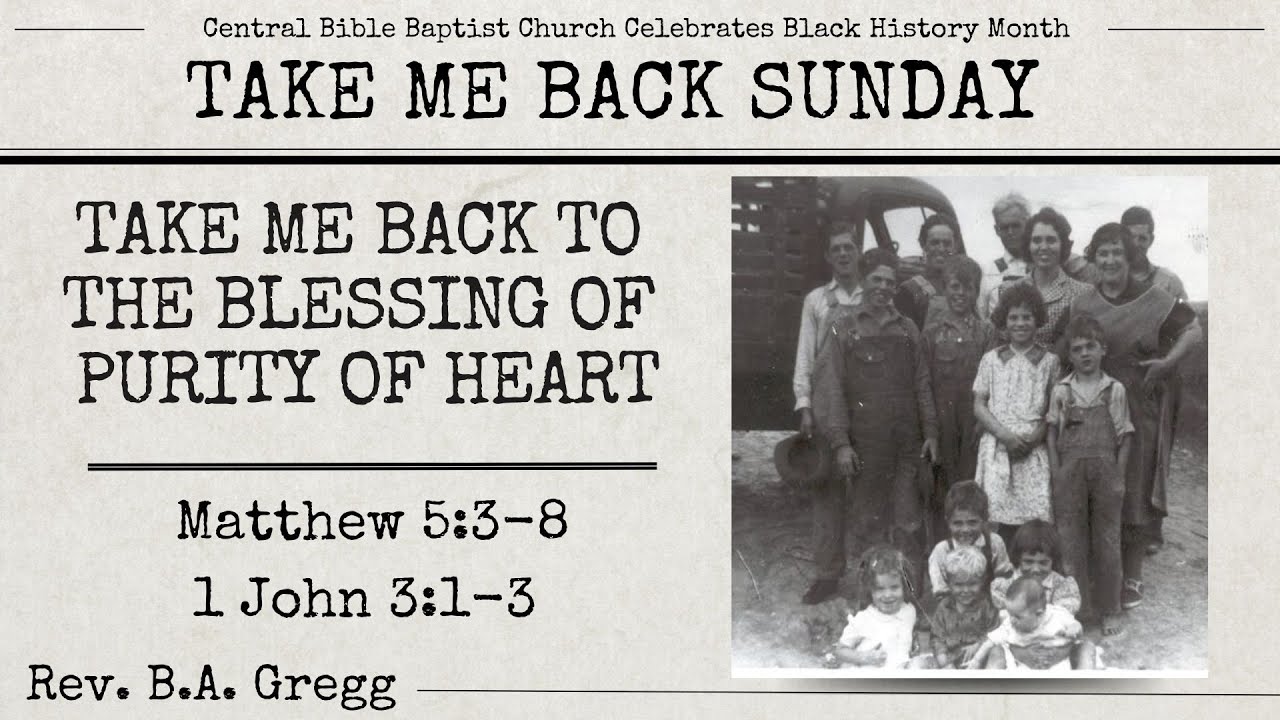 "Take Me Back to the Blessing of Purity of Heart" - YouTube