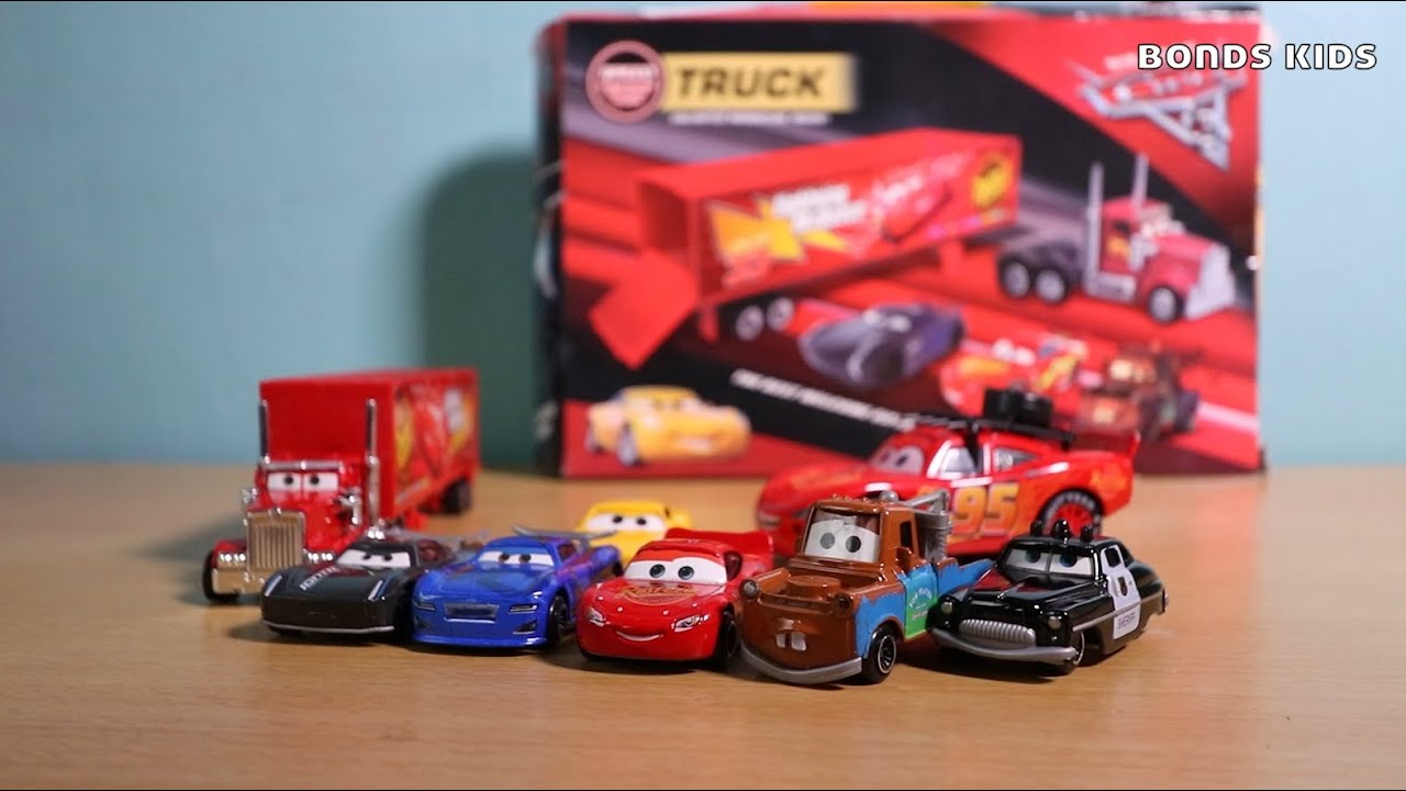 Disney Pixar Cars Unboxing Review l Lightning McQueen 95 Racing Cars ...