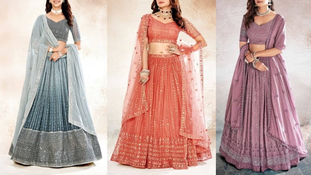 Simple and Beautiful Latest Lehenga Designs - YouTube
