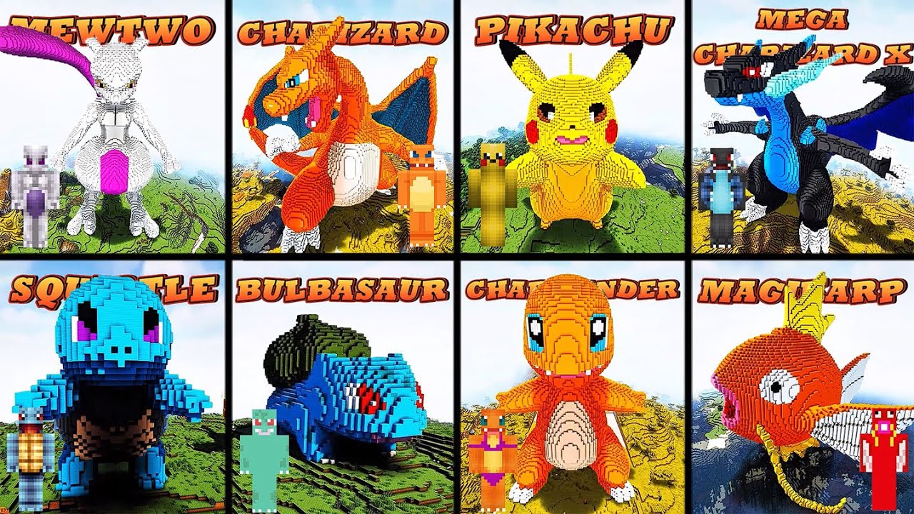 HD | Pokemon Collection | Minecraft Build Challenge | Pikachu - YouTube