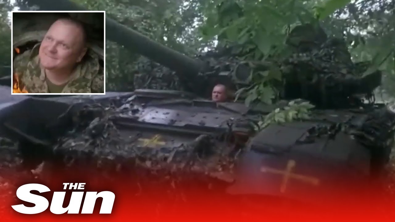 Ukrainian Colonel captures and drives off with Russian T-90 tank - YouTube
