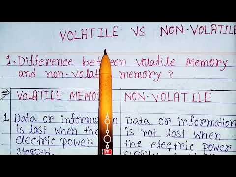 Volatile vs non volatile memory|difference between volatile and non volatile memory|volatile ...
