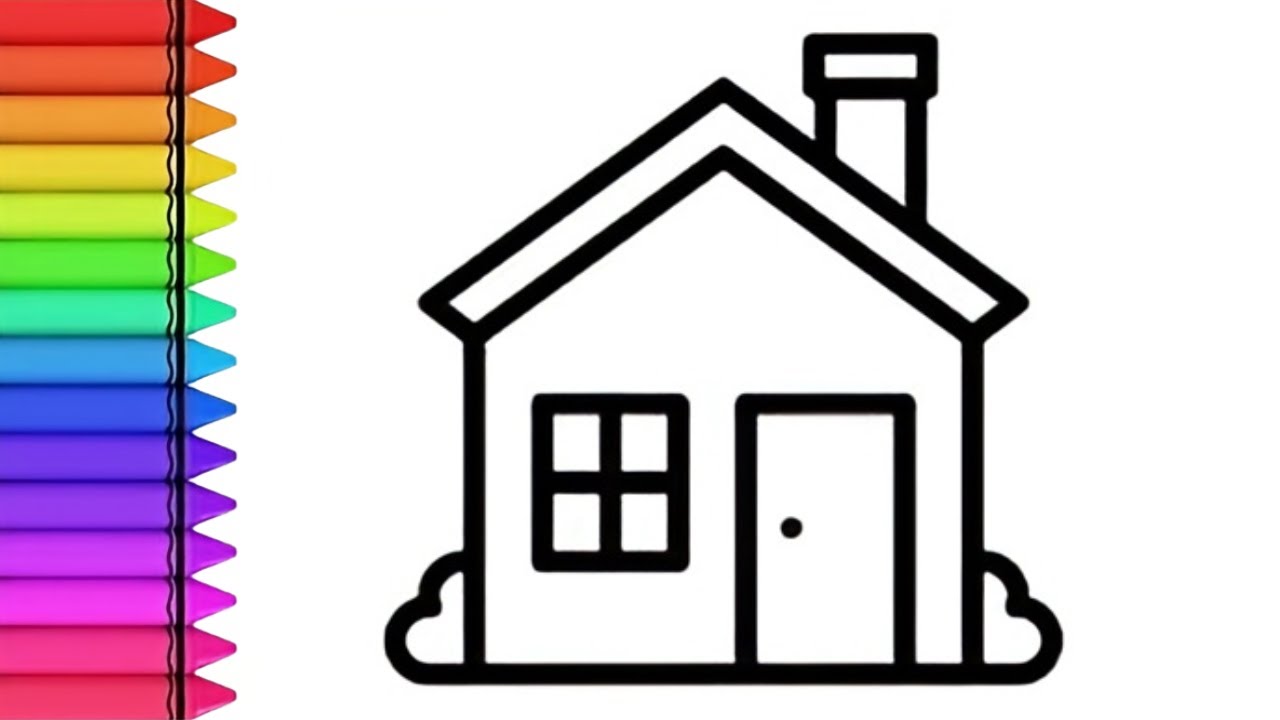 House Drawing for Kids | How to Draw House Step by Step for Kids - YouTube