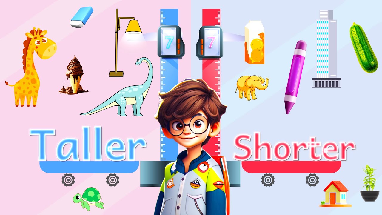 Learn taller Shorter, Educational Video for Early Childhood Development ...