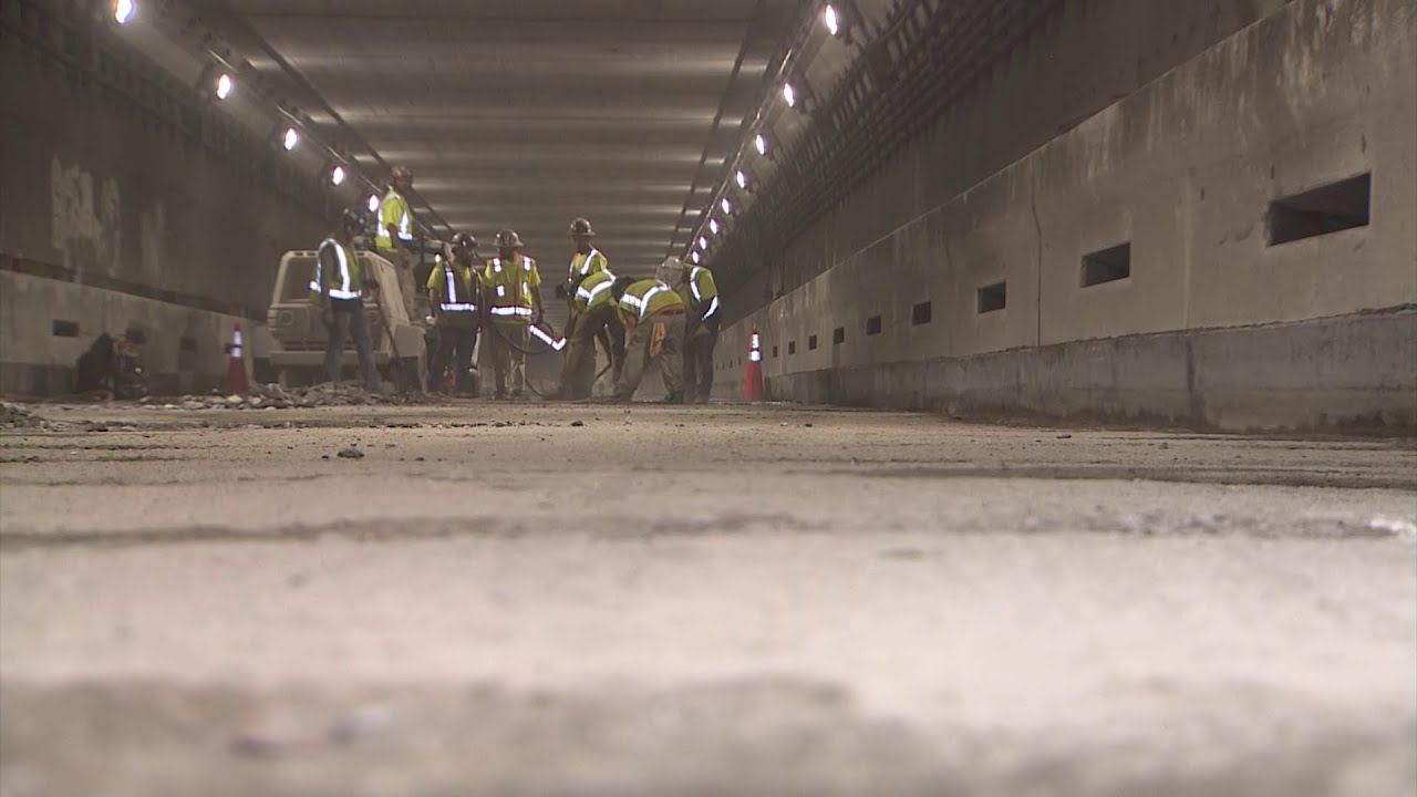 Inside Sumner Tunnel construction project - YouTube