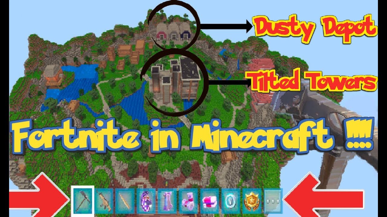 Fortnite map and items on Minecraft !!!!!!🤩🤯100% legit - YouTube