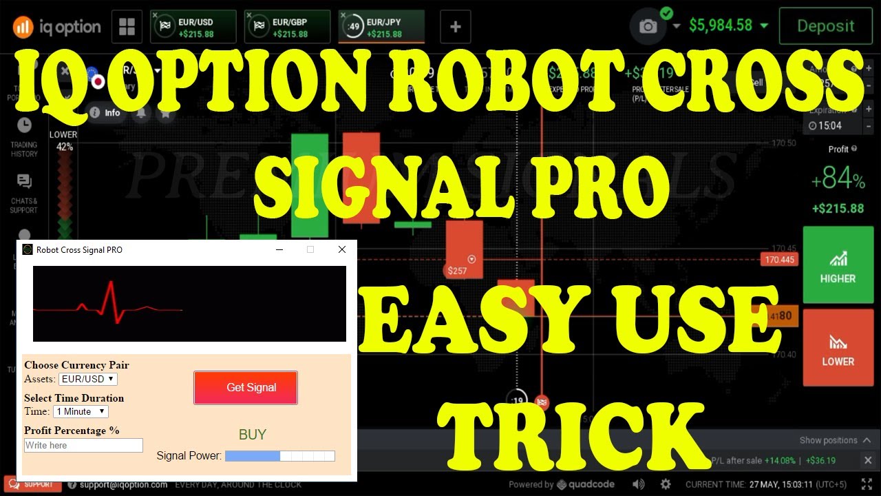 IQ Option Robot Cross Signal Pro Easy Use Trick - Premium Signals - YouTube