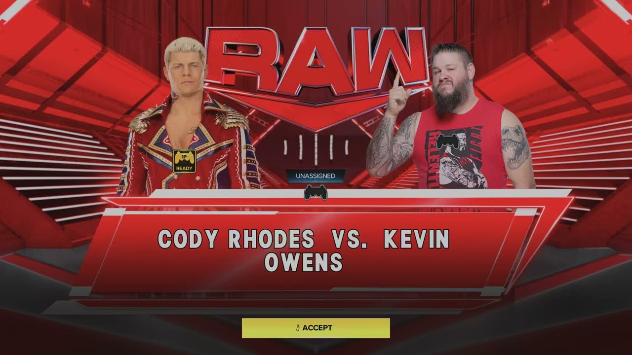 WWE 2K23 Cody Rhodes vs. Kevin Owens - YouTube