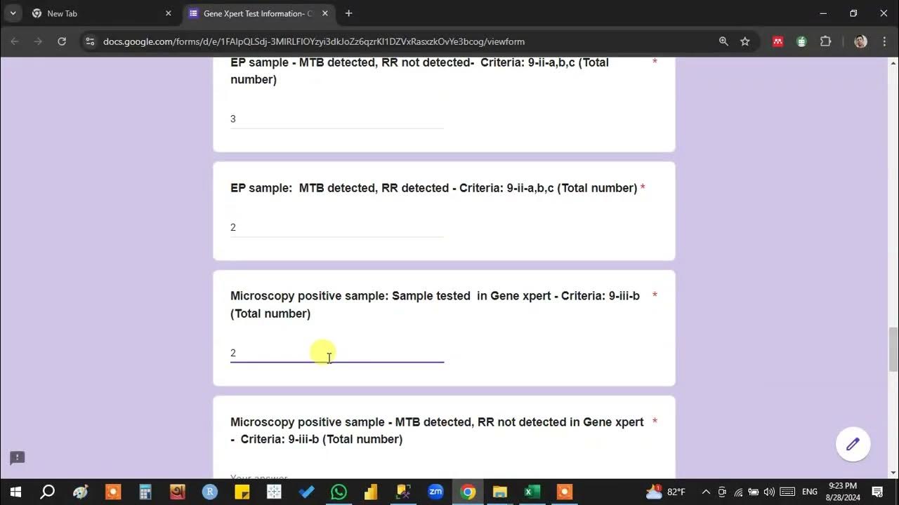 GeneXpert information fillup in Google form - YouTube