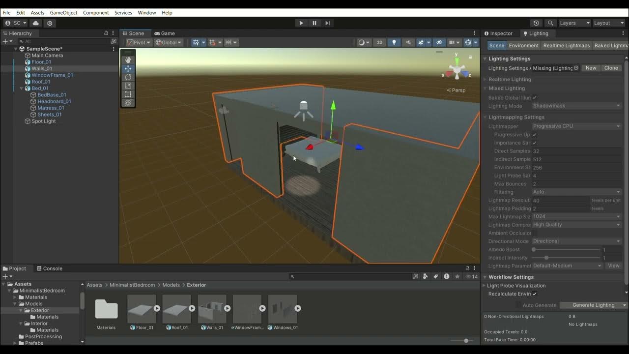 Lightening and Shadows of assets in Unity Hub. - YouTube