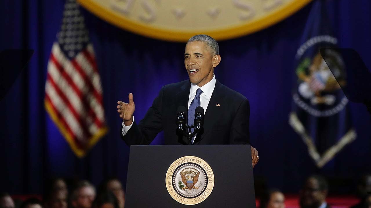 US President Obama delivers farewell address in Chicago - YouTube