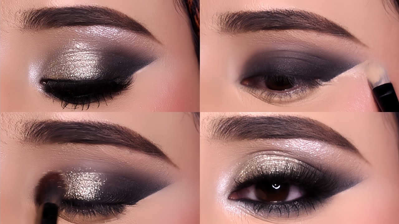 LEARN WITH ME: Pearly Vampire Grey Eye Makeup Tutorial / Step by Step ...