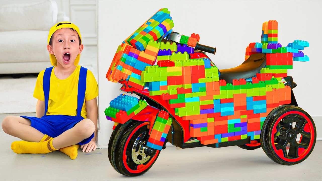 KAKA and Paw Patrol Play Lego Motorcycle Racing Challenges - Learn ...