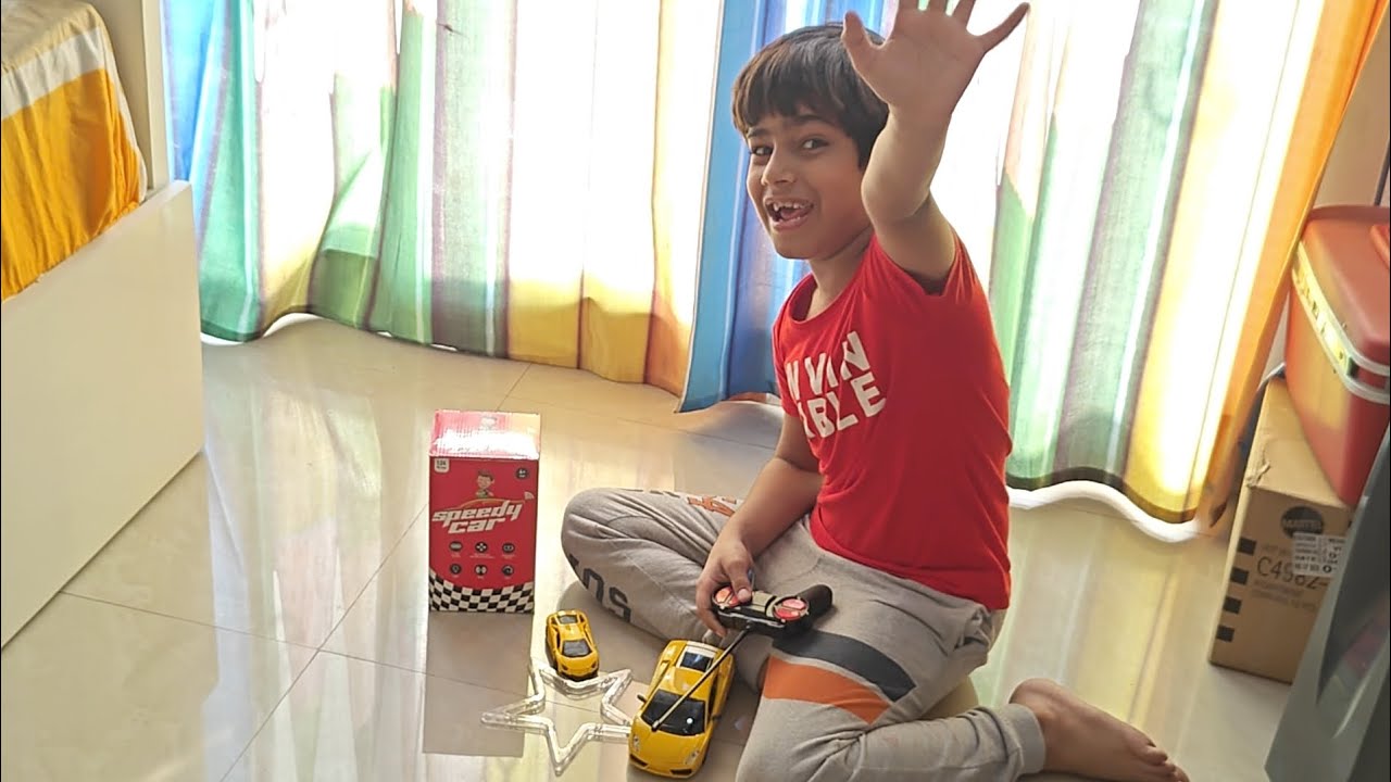 Viru gets a new Ferrari remote control car - YouTube