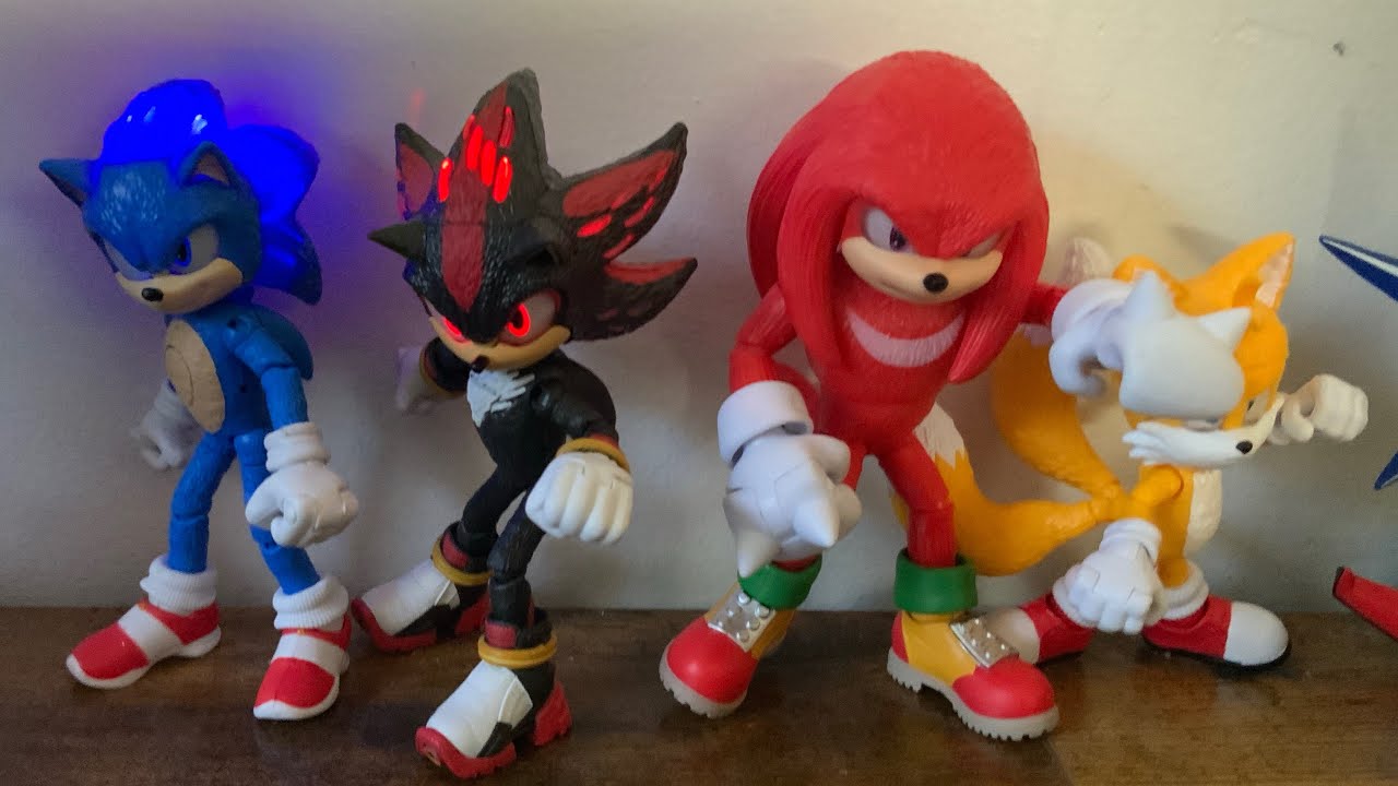 Sonic 3 4 pack glow figures review - YouTube