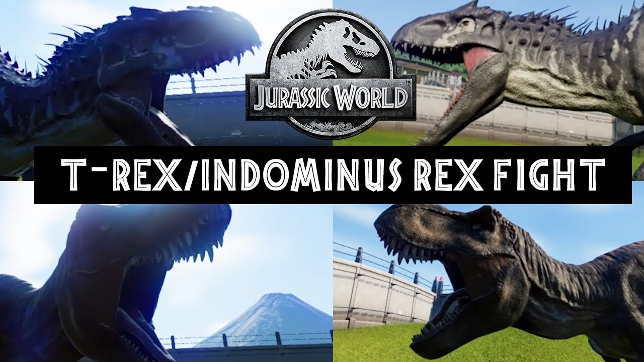 T-Rex - Indominus Rex - Dinosaurs Fighting - Jurassic World Evolution ...