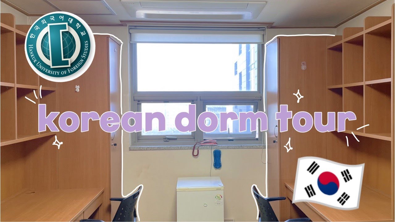 KOREAN DORM ROOM TOUR 🇰🇷 (+ move-in vlog in hufs /한국외대) - YouTube