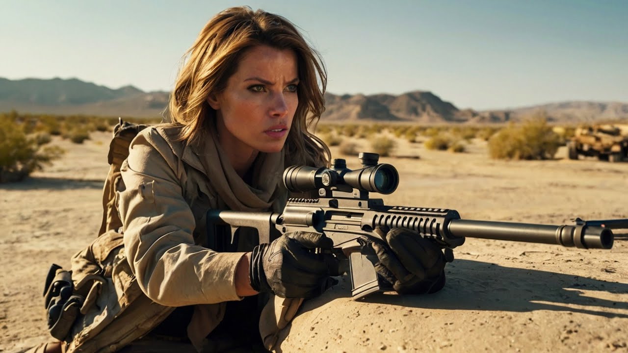 2024 Action Movie:Female Sniper Lurks in the Desert and Engages in a ...