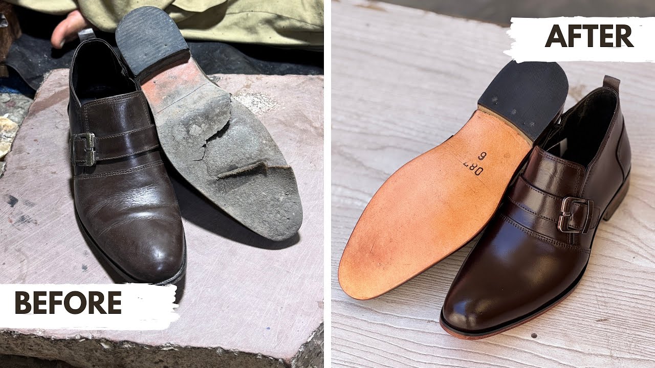 Transforming 5-Year-Old Shoes Into Brand New! | Shoe Restoration ...