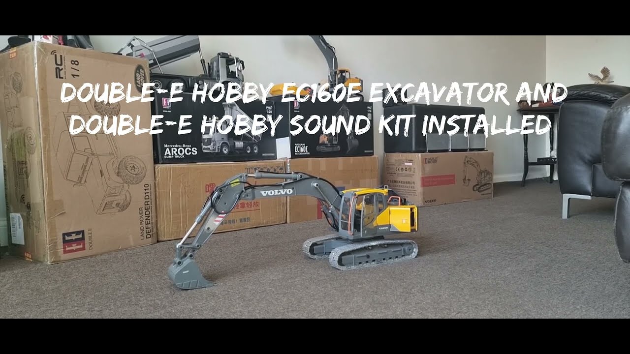 Double-E hobby EC160E Excavator with sound kit installed. - YouTube