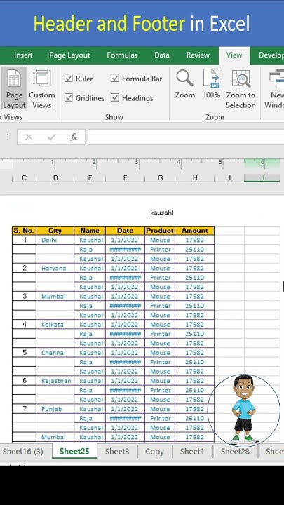 Excel Interview Question Header and Footer in excel #excel #exceltips #exceltutorial #msexcel # ...