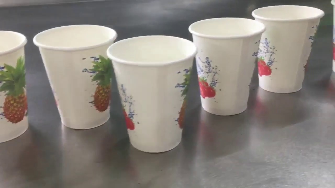 Paper cup printing on dry offset machine. - YouTube