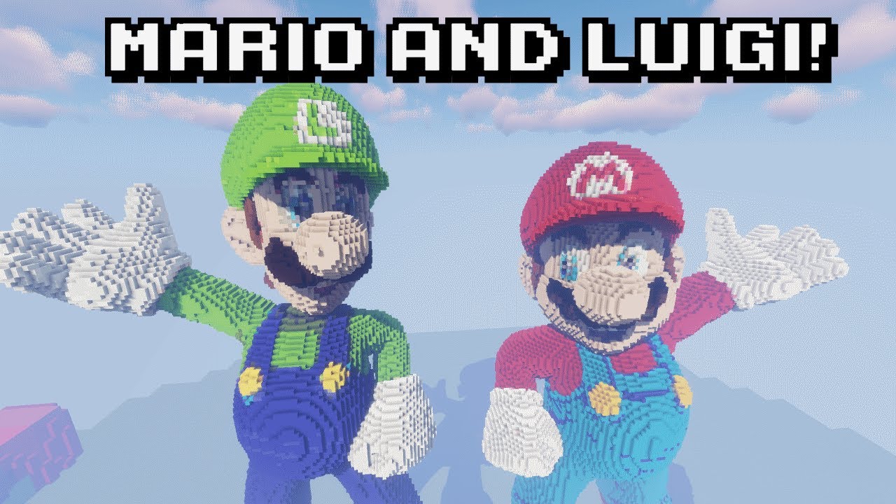 Mario & Luigi Minecraft Timelapse (Mario Movie Tribute) 4K 60 FPS - YouTube