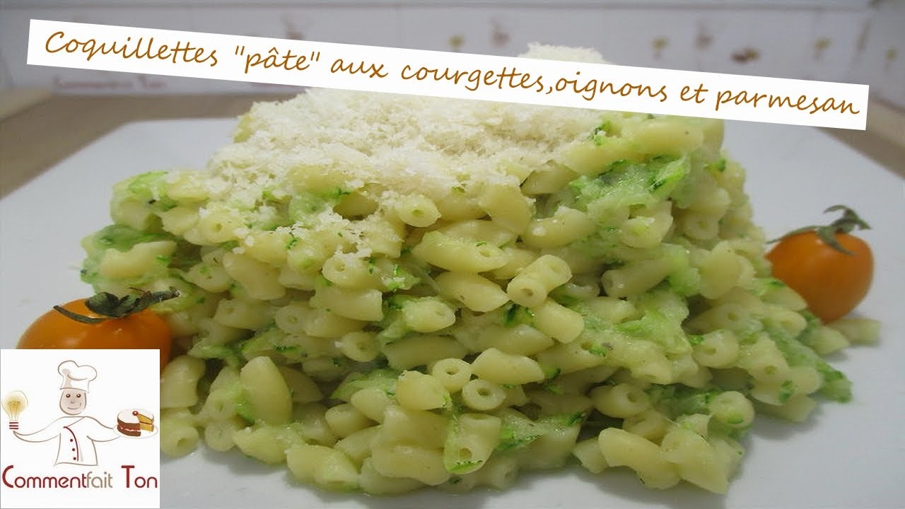 Coquillettes "pâte" aux courgettes, oignons et parmesan - recette de ...