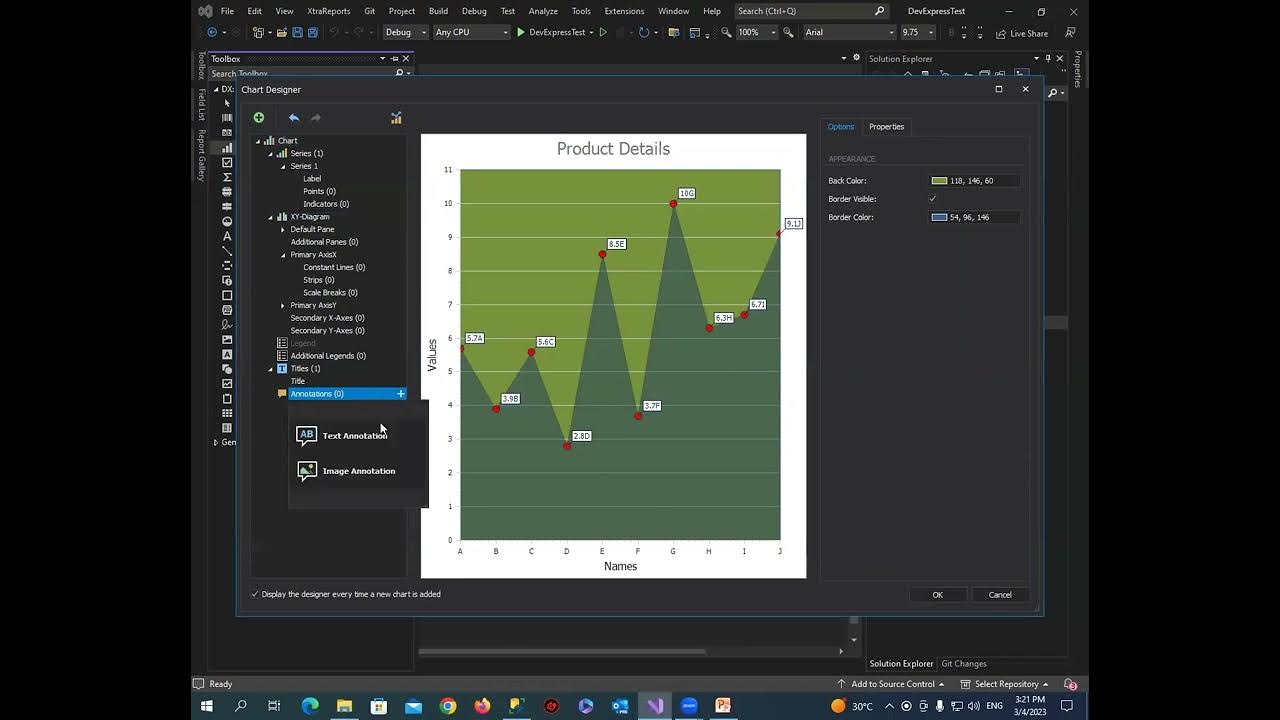 19.Devexpress Reports:Areas Charts Asp.net core in Arabic بالعربي - YouTube
