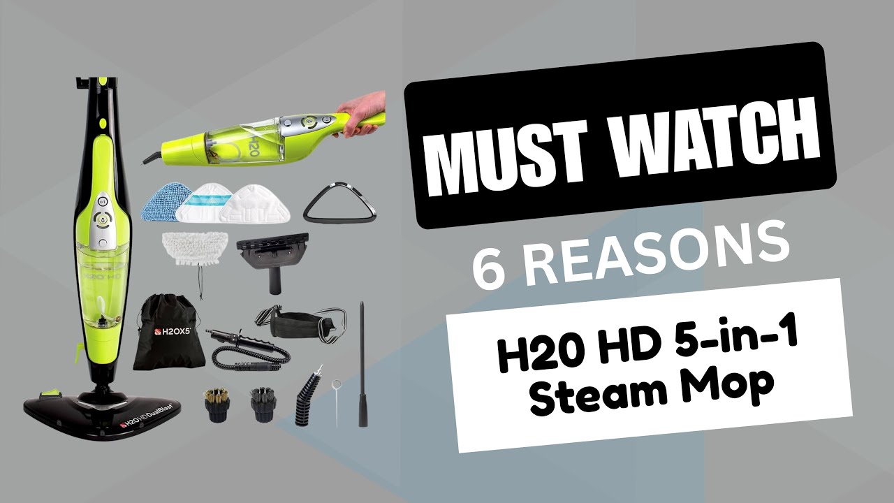 H20 HD 5-in-1 Steam Mop And Handheld Steam Cleaner System Review - YouTube