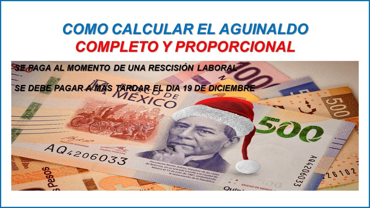 QUE ES Y COMO SE CALCULA EL AGUINALDO COMPLETO Y PROPORCIONAL - YouTube