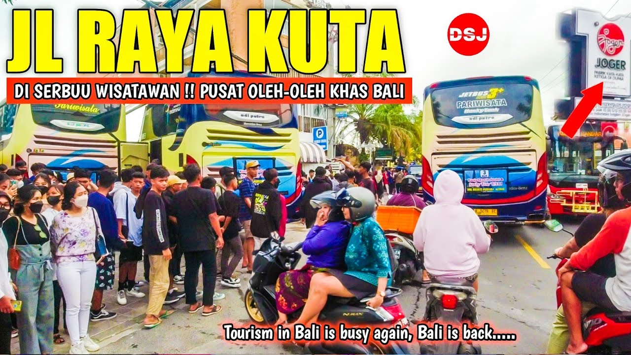 Macet ? Situasi Jalan Raya Kuta Bali Saat ini, Banyak Pusat Oleh Oleh ...