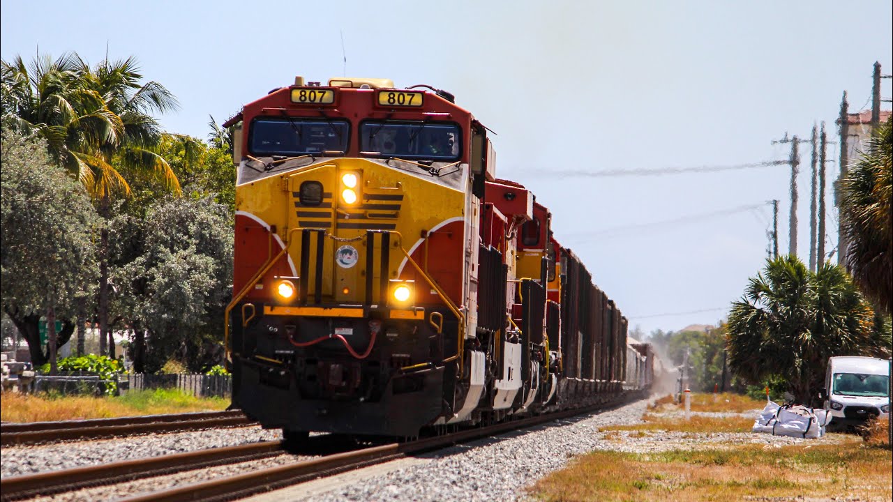 FEC & Brightline in Boca Raton, FL (January & March 2023) - YouTube