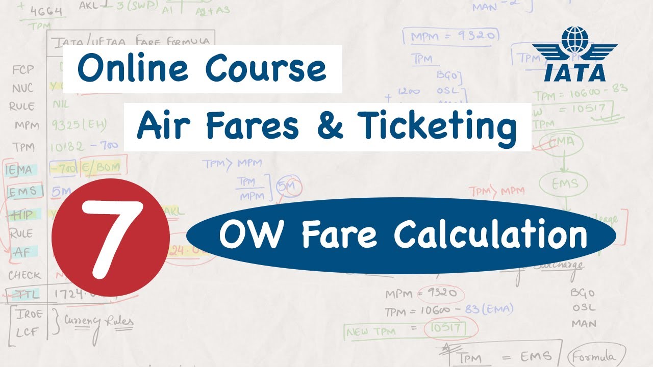 IATA One Way Fare Calculation | IATA Online Course for Air Fares ...