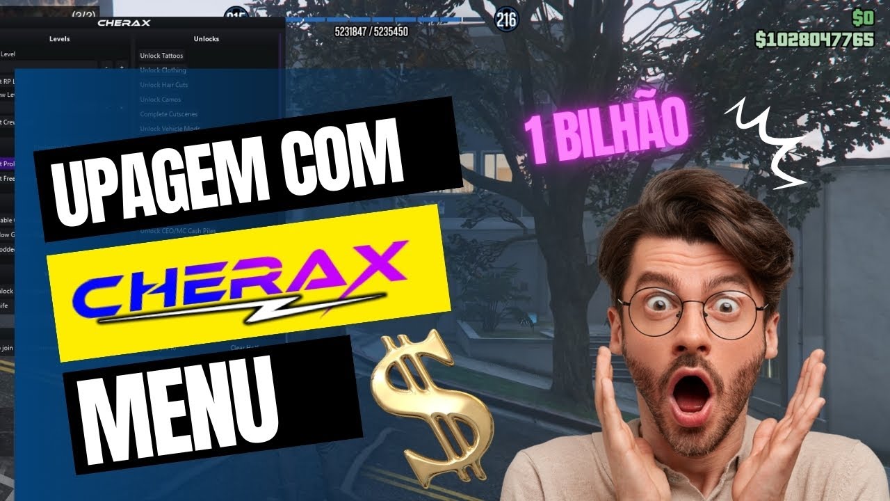 GTA V Online | Upando conta com Mod Menu Cherax 1 bilhão + pequena ...