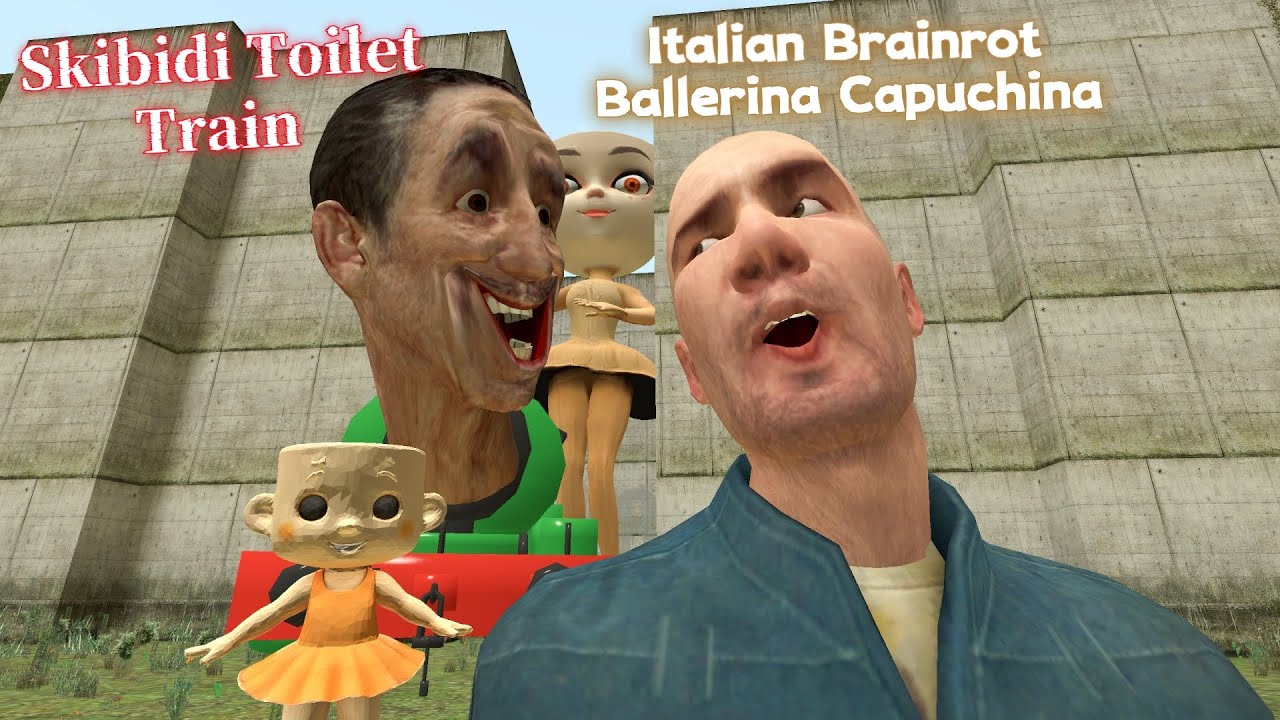 Italian Brainrot Ballerina Capuchina vs Skibidi Toilet Train in the ...