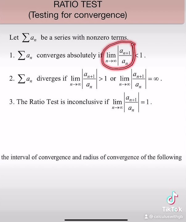 Ratio Test for Convergence - AP Calculus BC Crash Course - YouTube