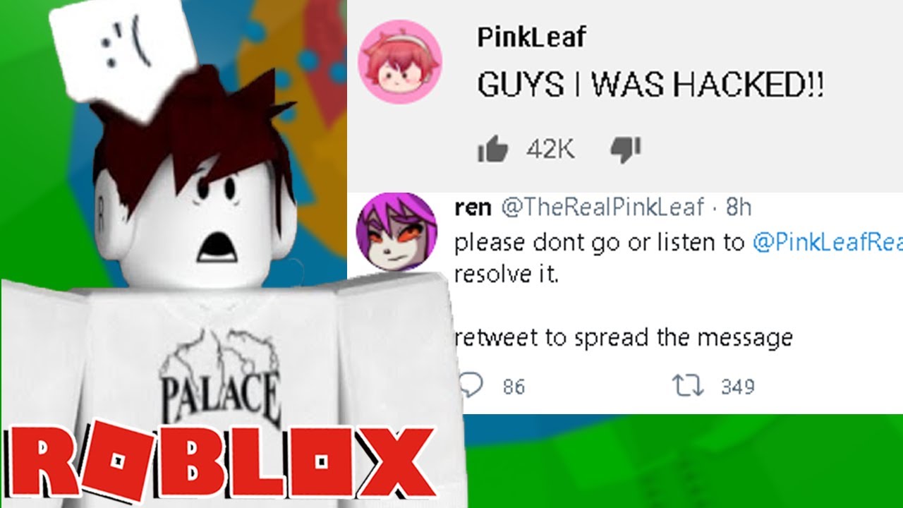 Roblox Youtuber PinkLeaf HACKED & SUSPENDED - YouTube