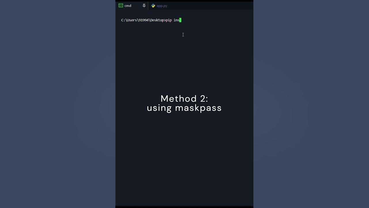 How To Hide Or Mask Password In Python Coding Pythontricks Programs Code Pythonlanguage