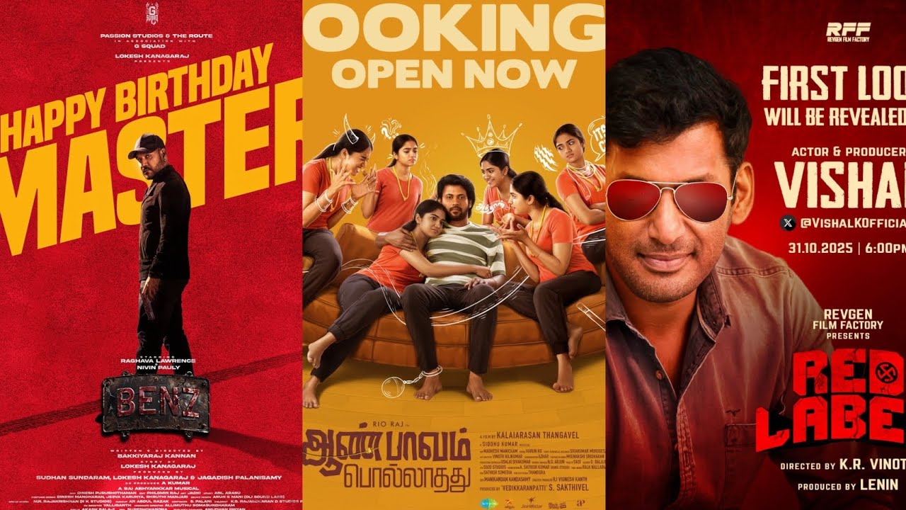 Benz & bullet movie new posters, aanpaavam pollathathu & aariyan movie ...