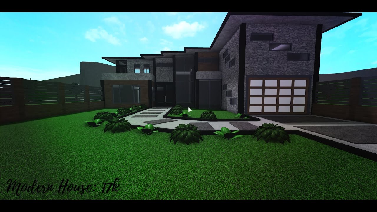 Modern House 17k | Exterior | No Advanced Placement | Bloxburg - YouTube