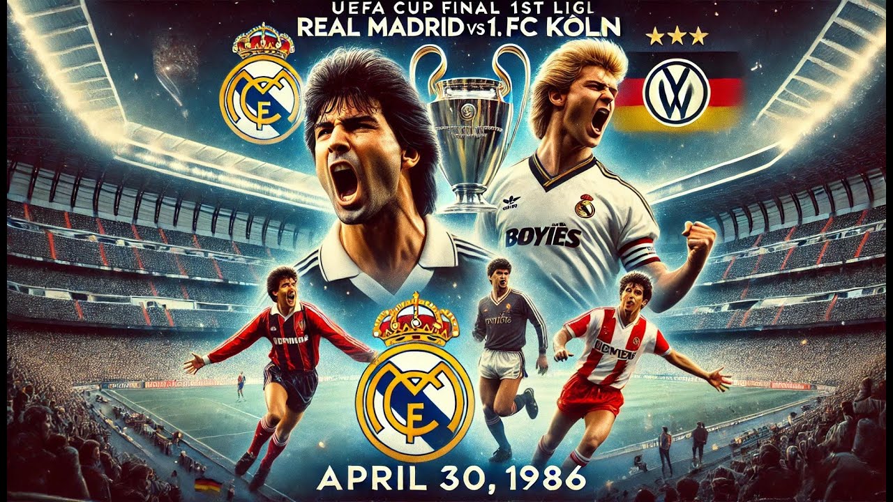 Real Madrid vs. 1. FC Köln | Full Match | UEFA Cup Final 1st Leg ...
