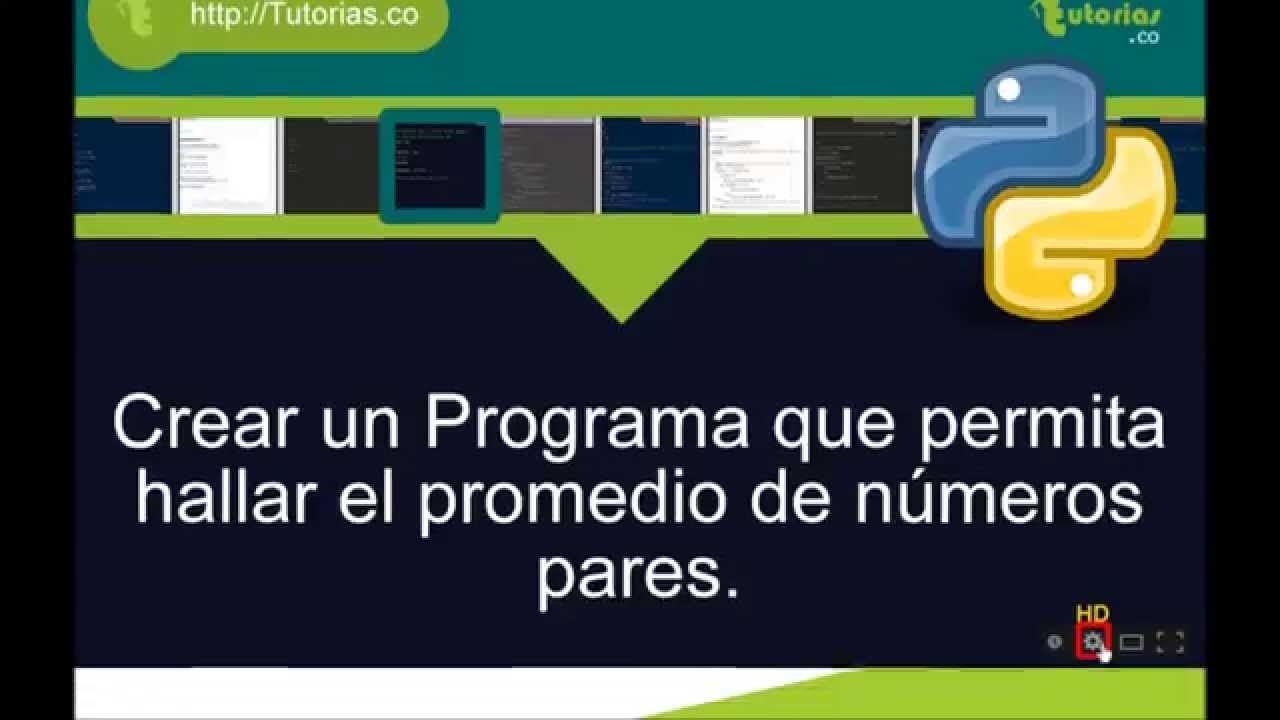 operadores – python (promedio de numeros pares) - YouTube