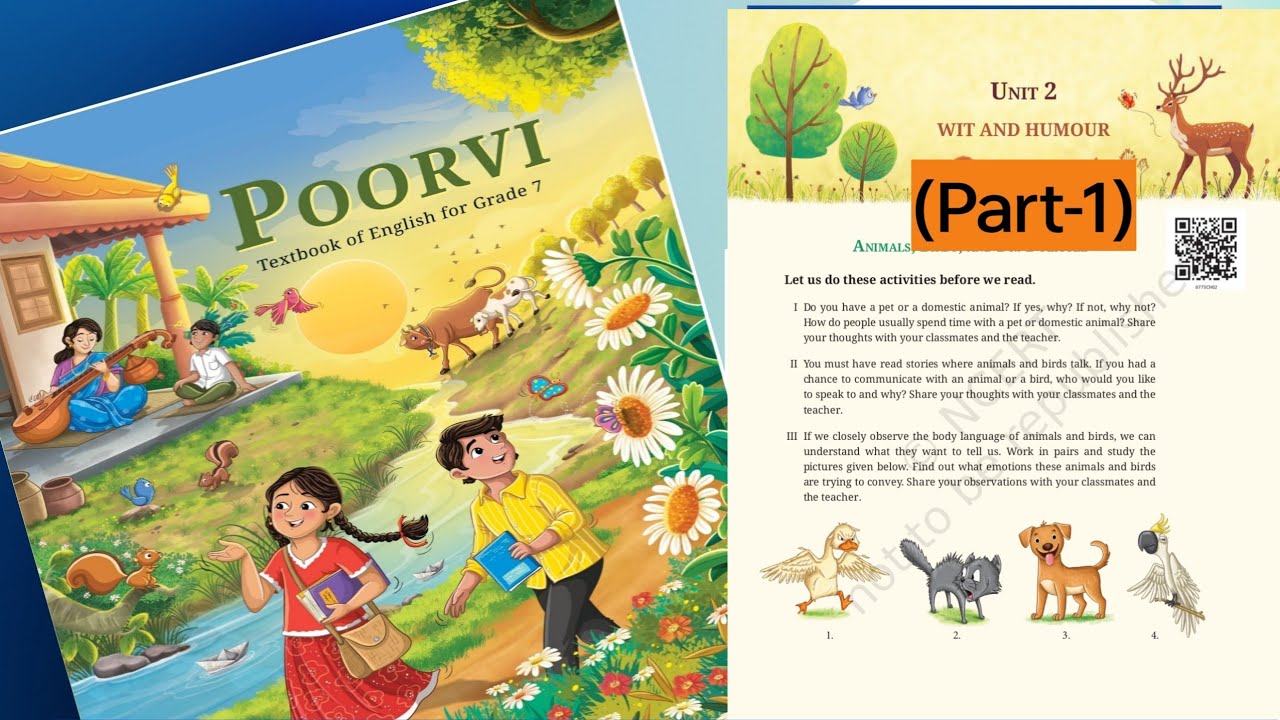 Animal birds and Dr. Dolittle || L-4 Class -7 || Poorvi English book ...