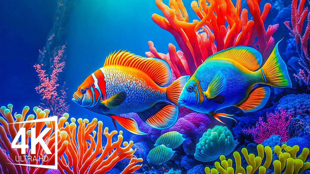 The Most Stunning Aquarium 4K (ULTRA HD) Video🐠 - Coral Reefs and ...