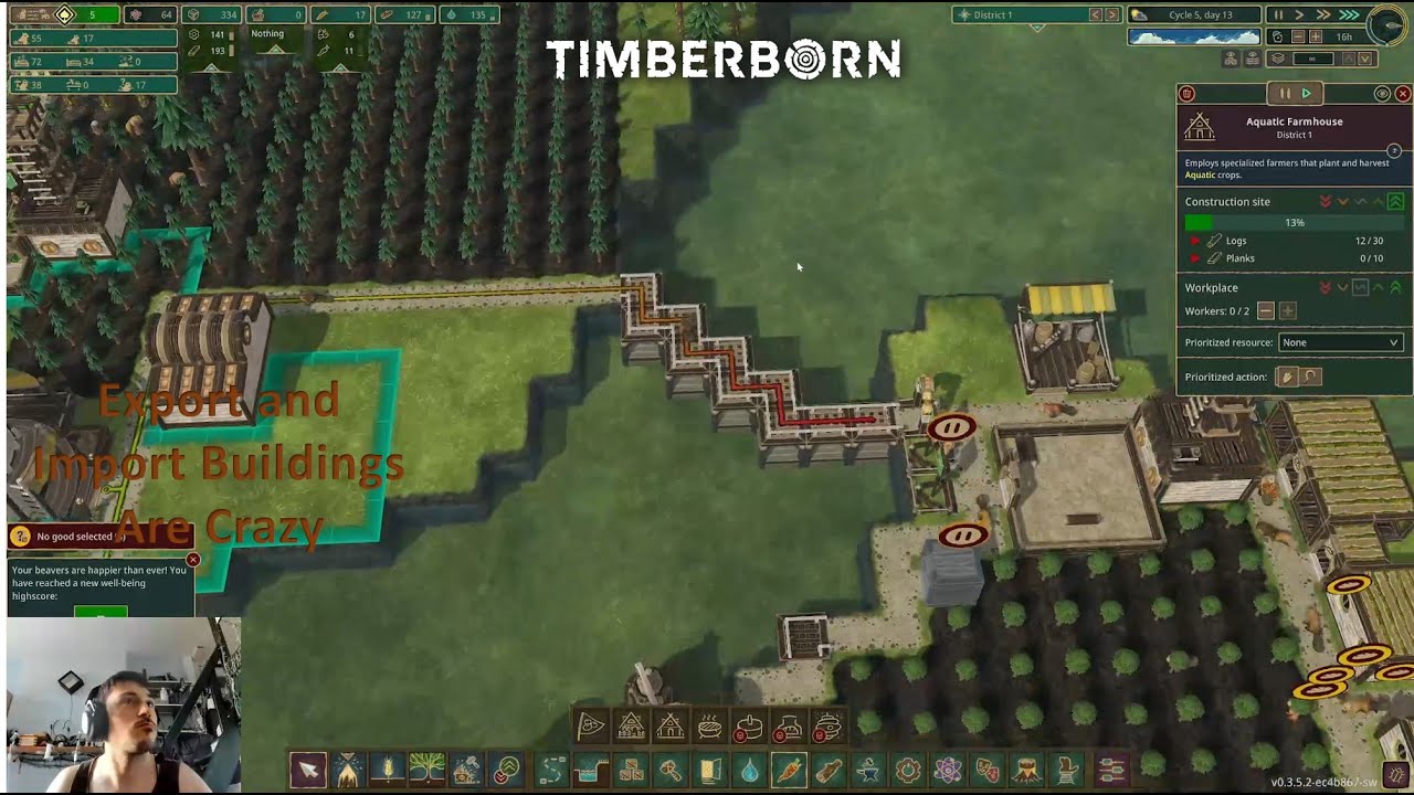 Timberborn Export and Import Buildings Are Crazy - YouTube
