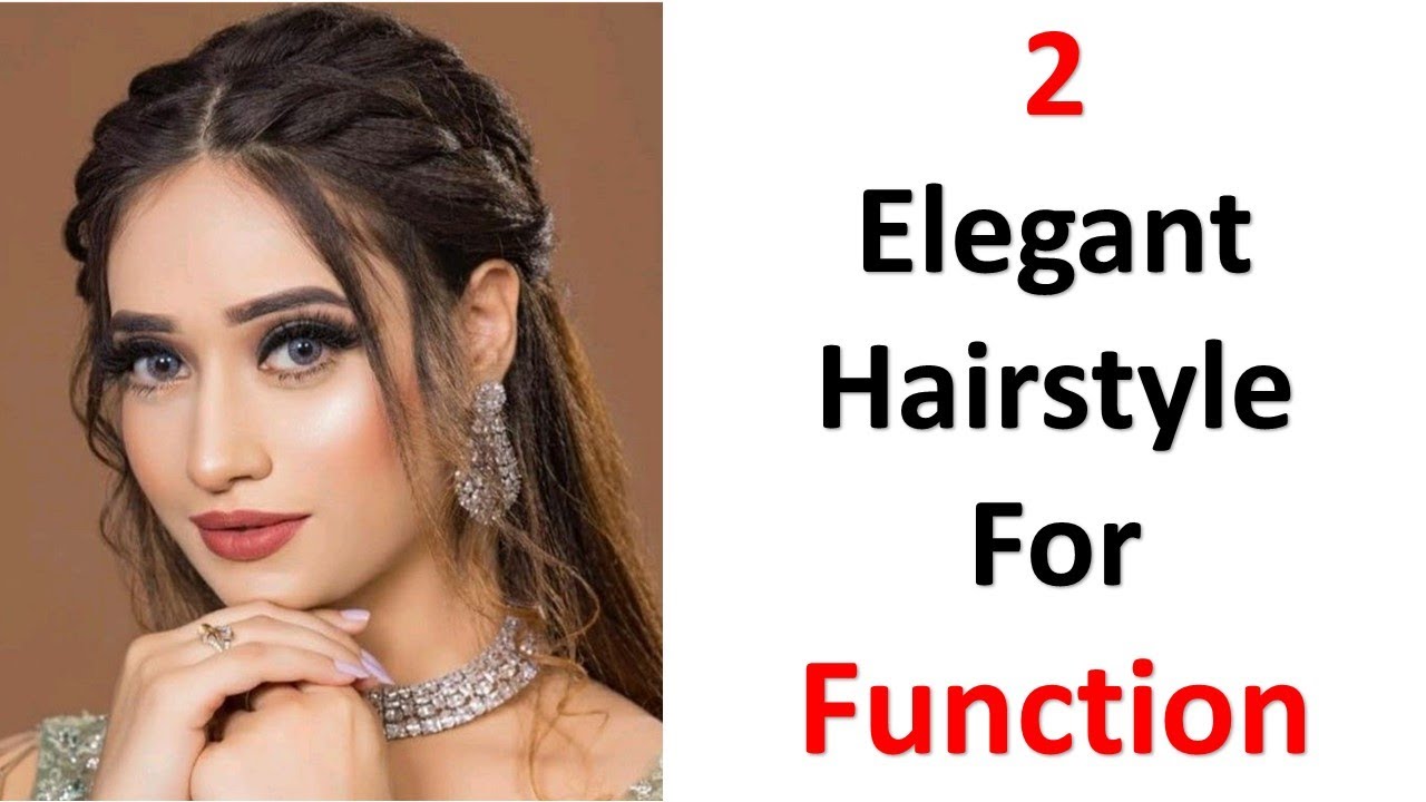 Simple Hairstyle For Wedding Function | New Hairstyle For Party ...
