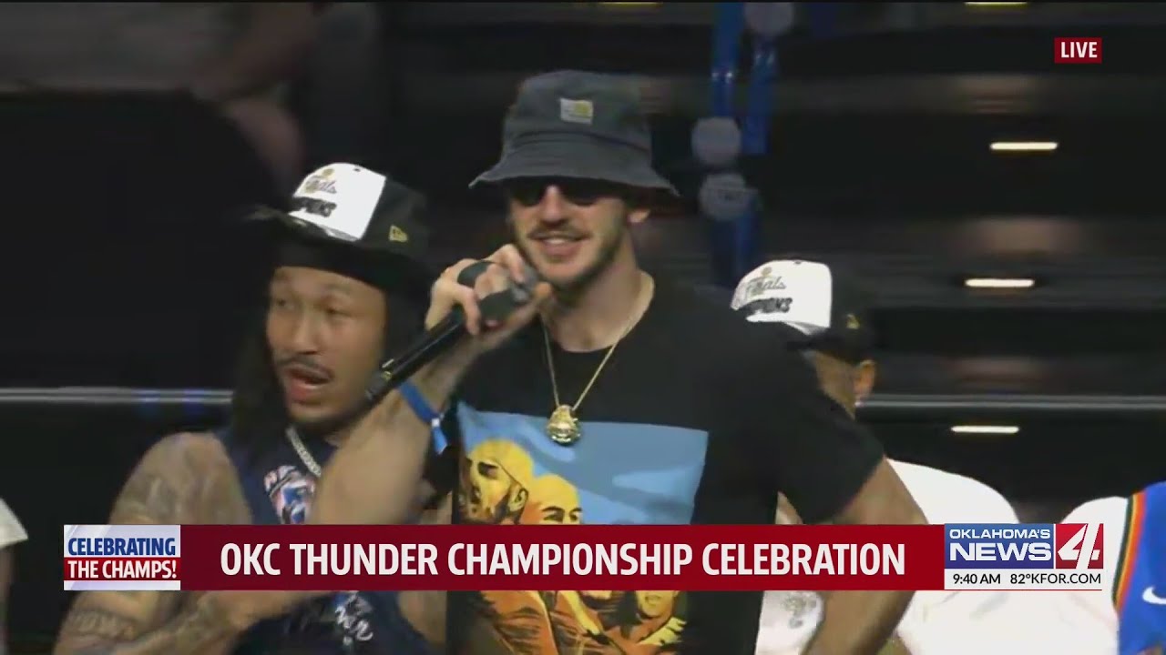 Alex Caruso speaks at the OKC Thunder Championship Celebration - YouTube
