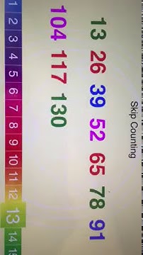 Skip counting 13s - YouTube