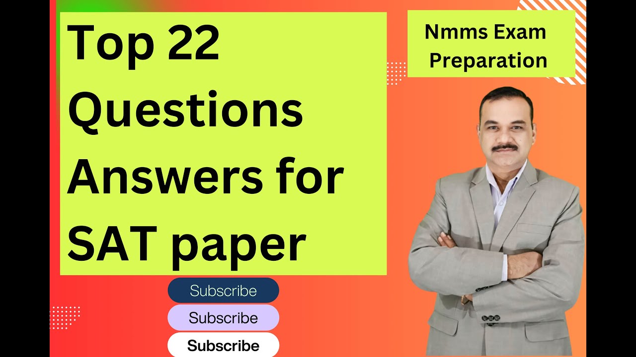 Top 22 Question Answer for SAT paper | uk nmms SAT paper 2023 - YouTube